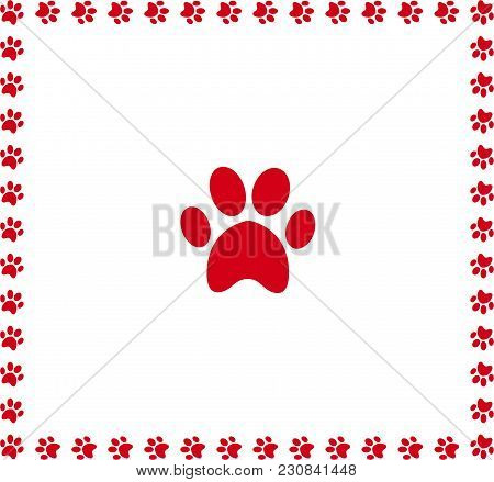 Red Animal Pawprint Vector & Photo (Free Trial) | Bigstock