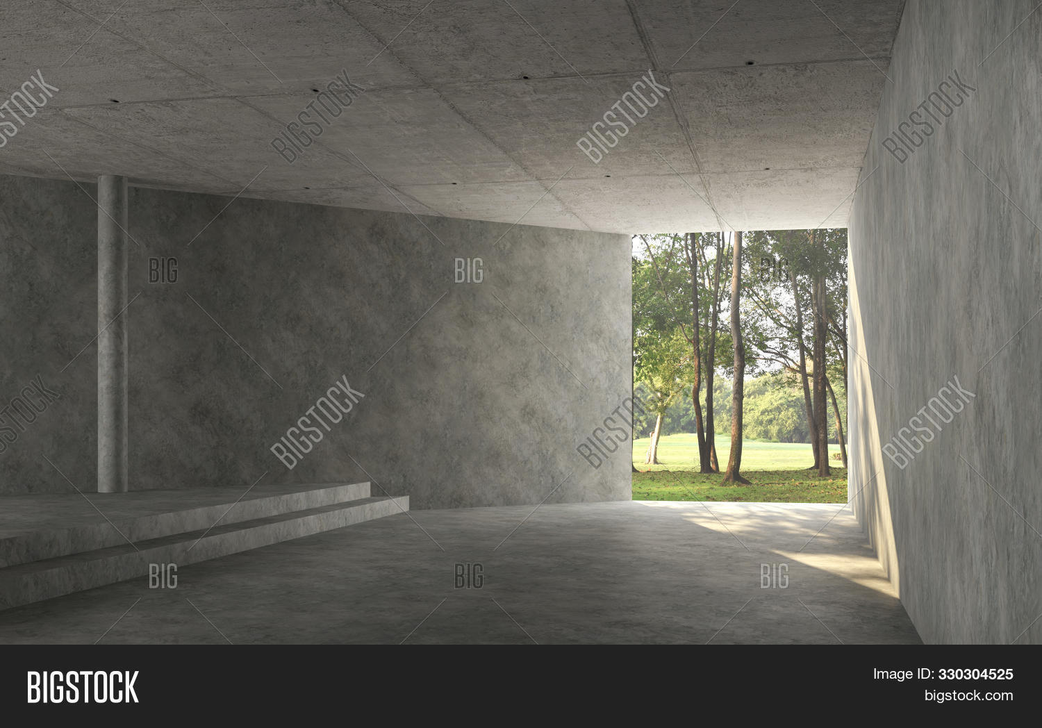 Empty Concrete Room Image & Photo (Free Trial) | Bigstock