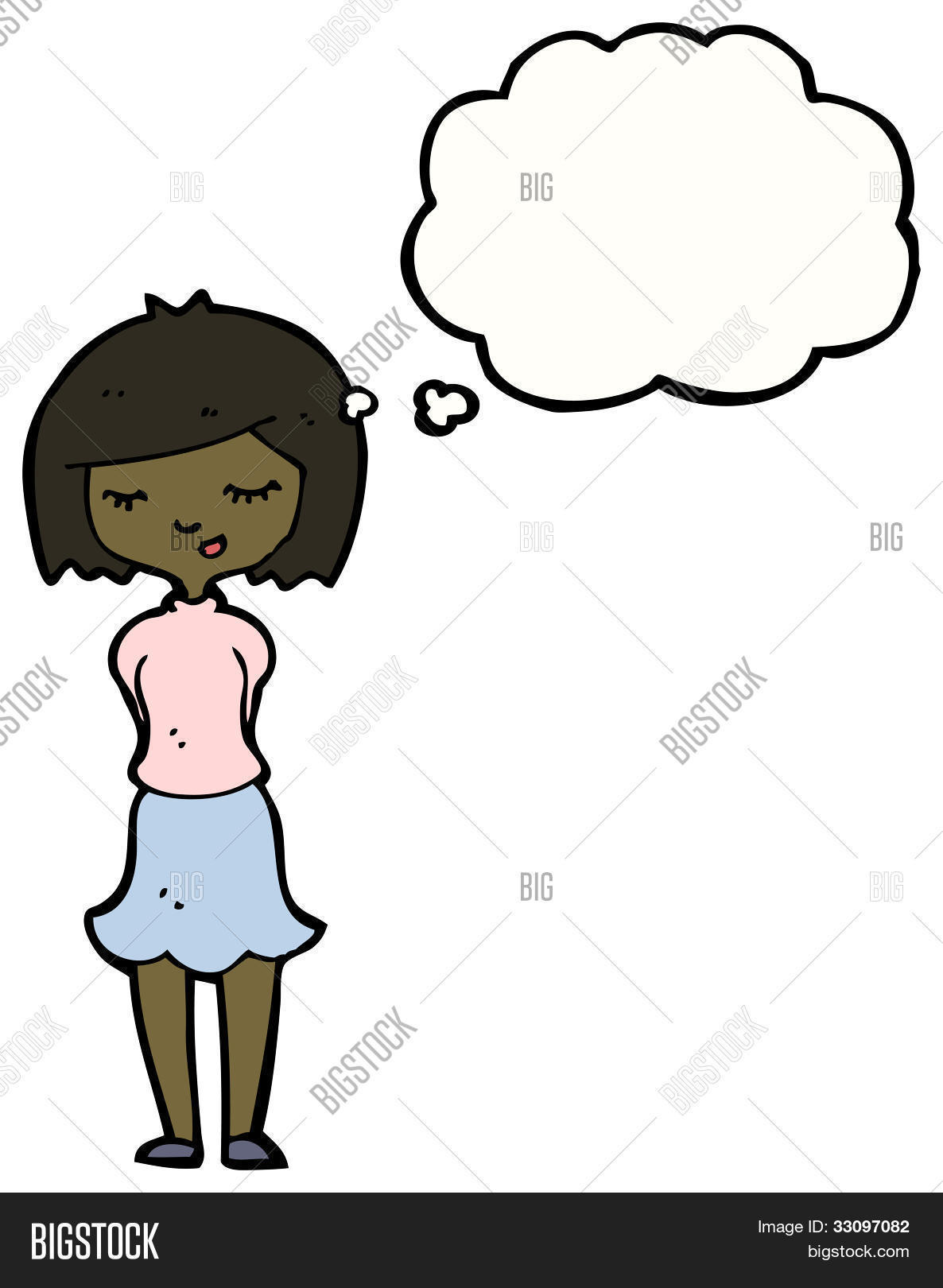 Cartoon Shy Girl Image & Photo (Free Trial) | Bigstock