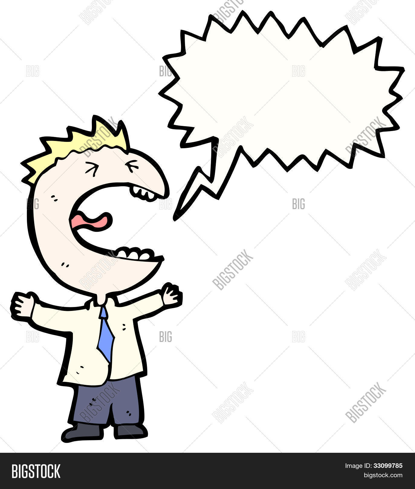 Cartoon Shouting Man Image & Photo (Free Trial) | Bigstock