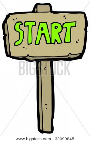 Cartoon Start Sign Image & Photo (Free Trial) | Bigstock