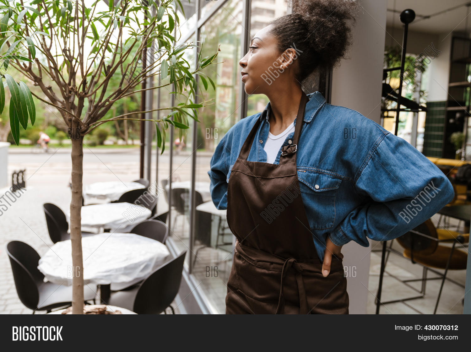 Black Waitress Wearing Image & Photo (Free Trial) | Bigstock