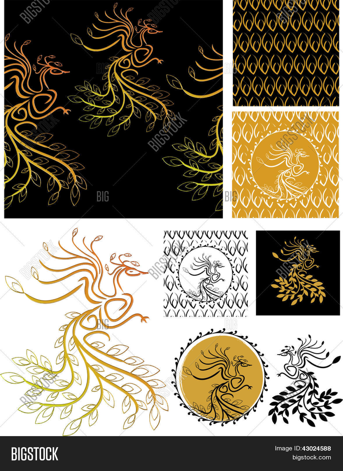 Phoenix Bird Vector Vector & Photo (Free Trial) | Bigstock