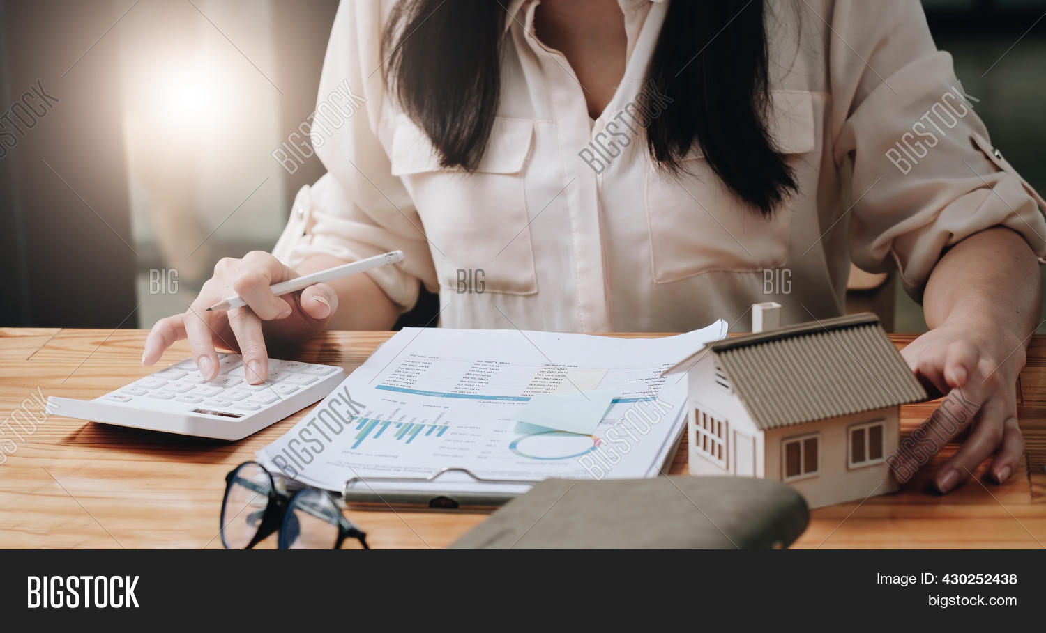 Woman Calculating Image & Photo (Free Trial) | Bigstock