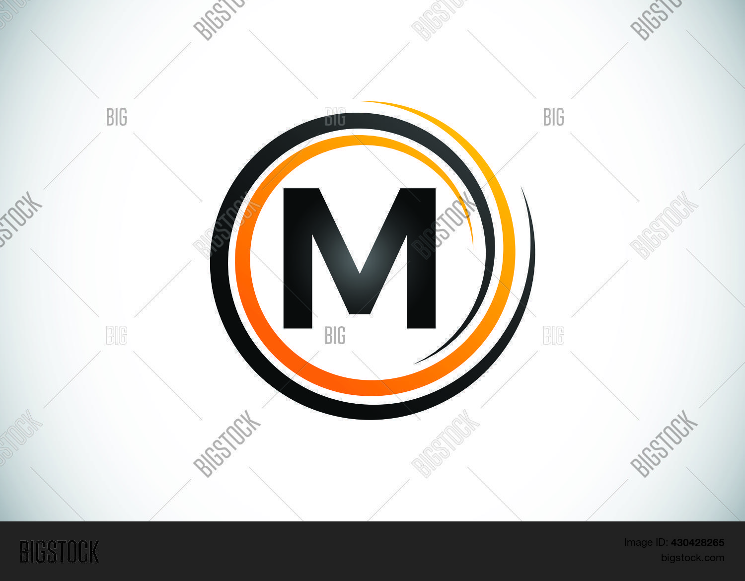 Initial M Monogram Vector & Photo (Free Trial) | Bigstock