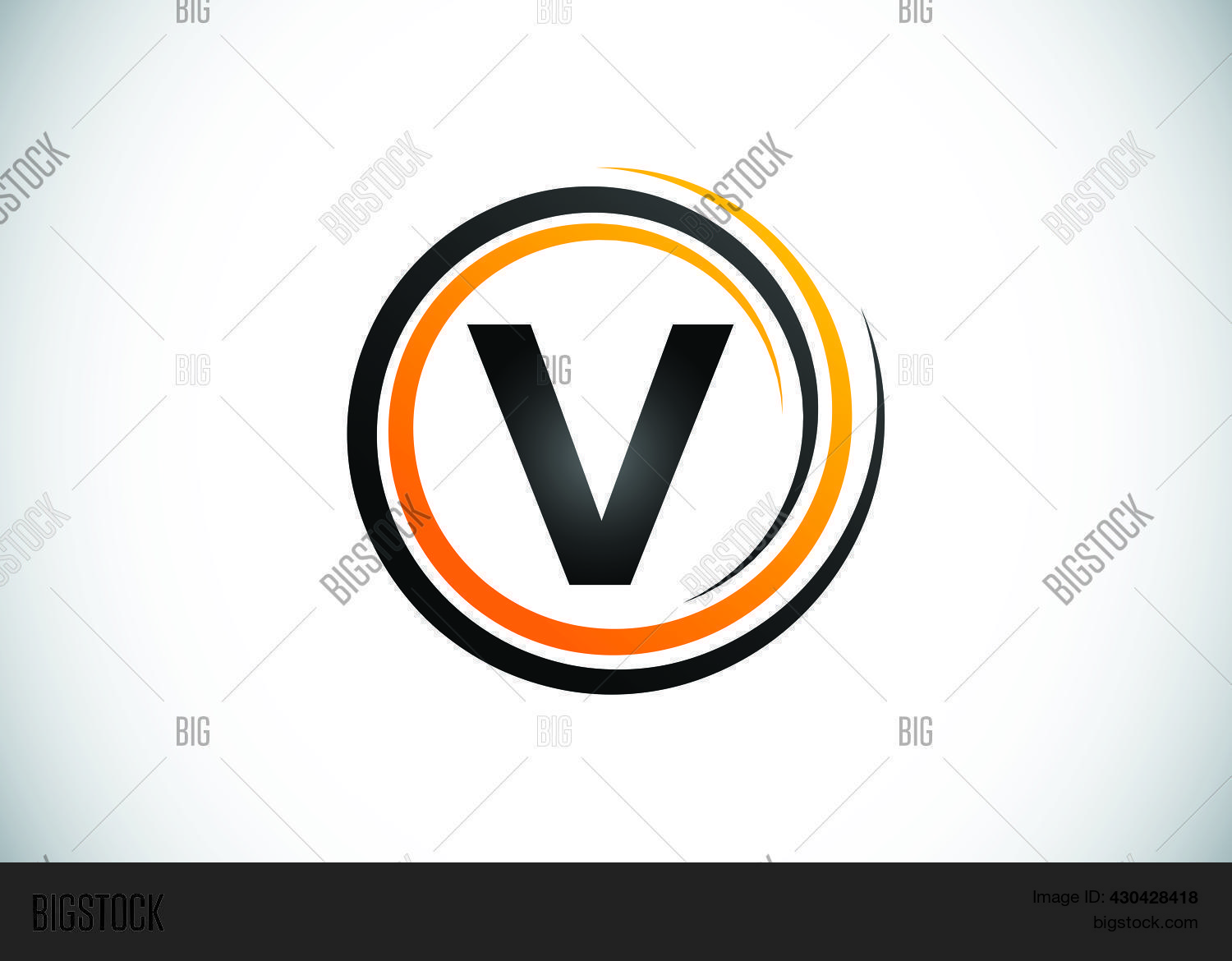 Initial V Monogram Vector & Photo (Free Trial) | Bigstock