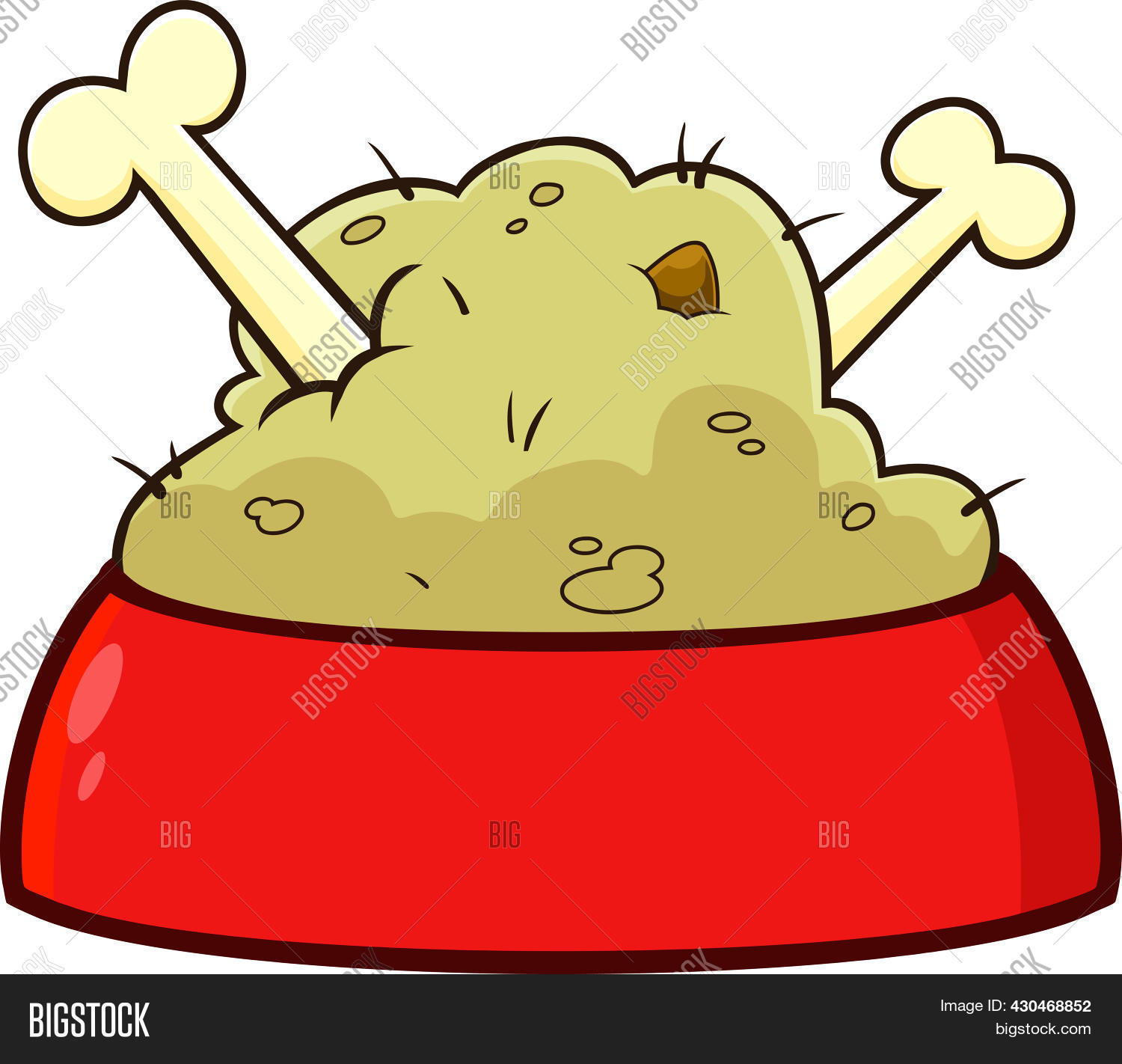 Cartoon Red Dog Bowl Image & Photo (Free Trial) | Bigstock