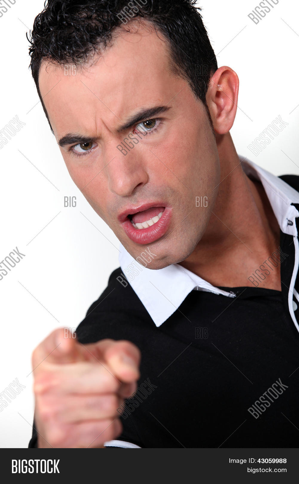 Angry Man Pointing His Image & Photo (Free Trial) | Bigstock