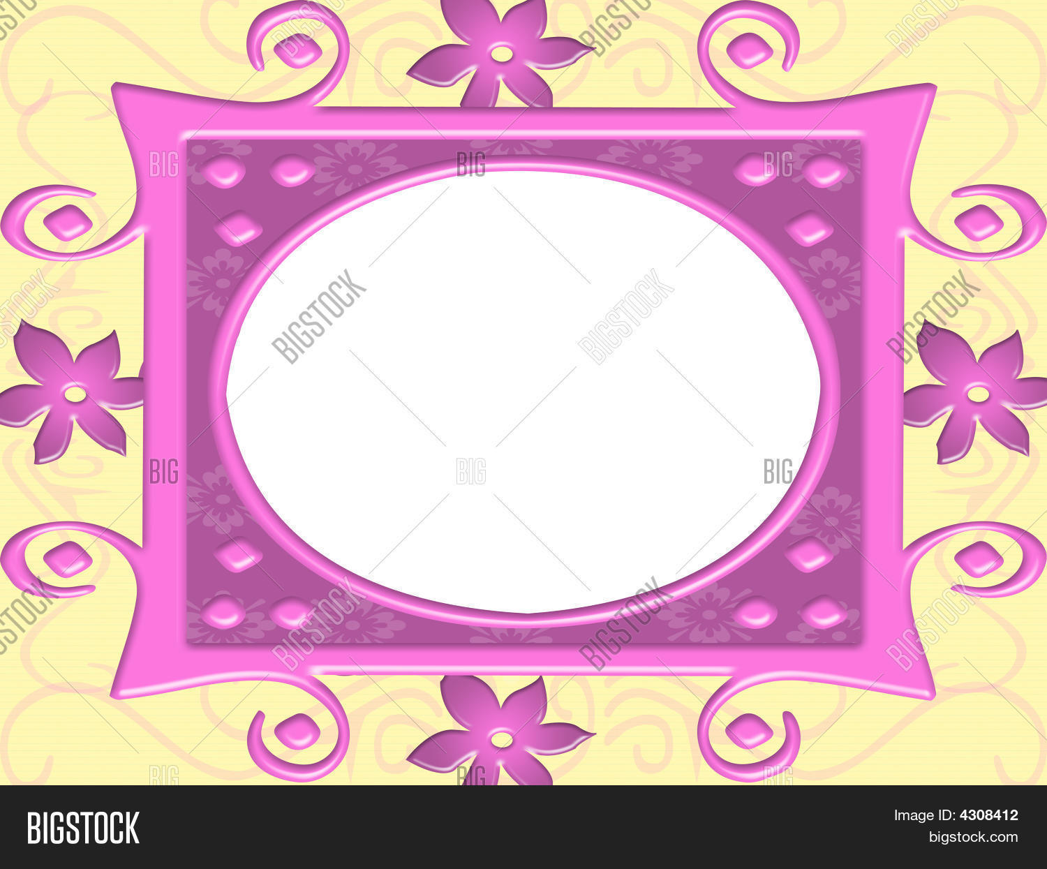Girl Border Flowers Image & Photo (Free Trial) | Bigstock