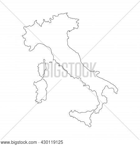 Outline Map Italy Vector & Photo (Free Trial) | Bigstock