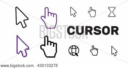 Pixel Cursors Icons Vector & Photo (Free Trial) | Bigstock