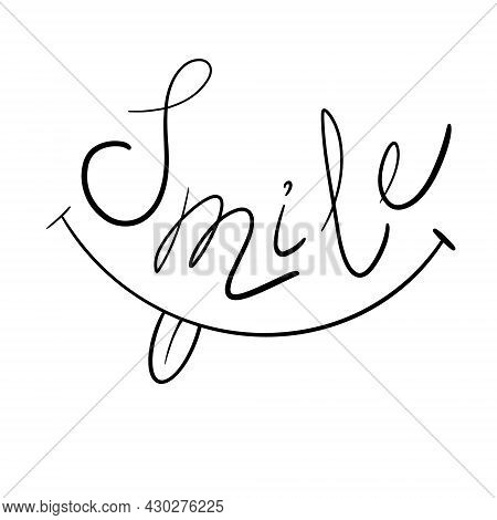 Smile Lettering Vector & Photo (Free Trial) | Bigstock
