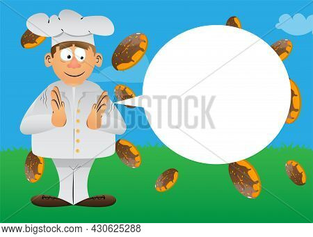 Fat Male Cartoon Chef Vector & Photo (Free Trial) | Bigstock