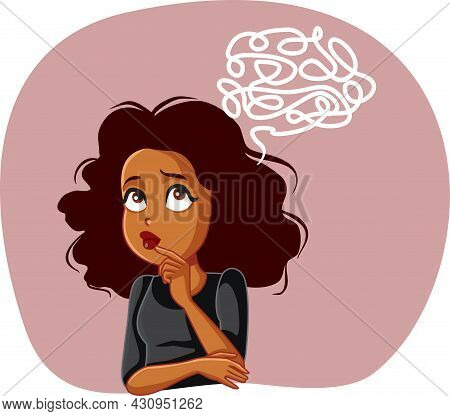 Puzzled Young Woman Vector & Photo (Free Trial) | Bigstock