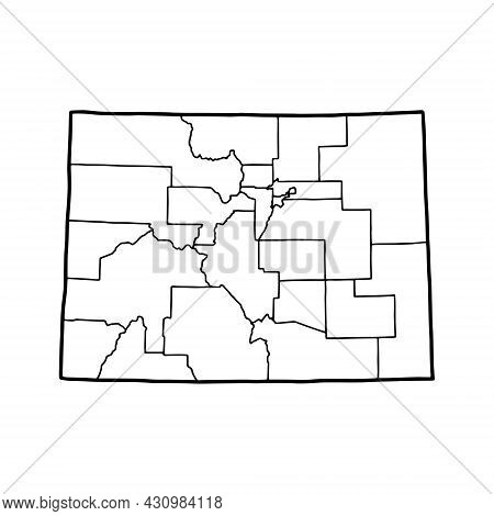 Outline Map Colorado Vector & Photo (Free Trial) | Bigstock
