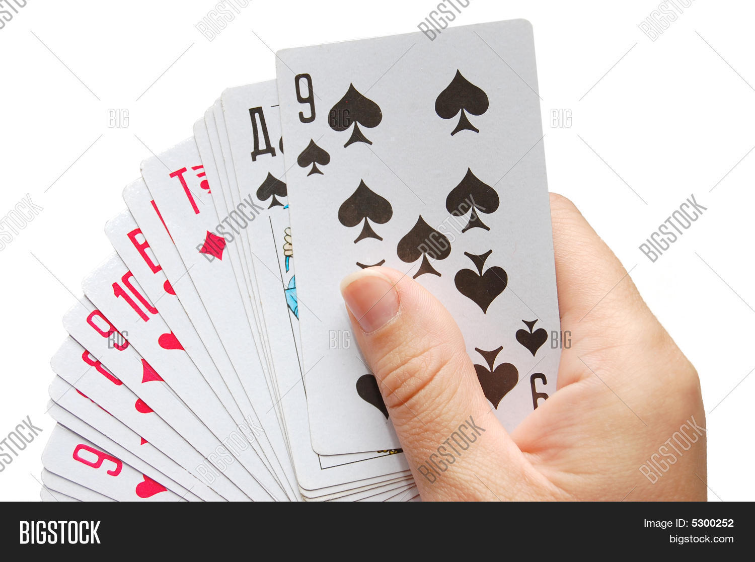 Playing Card Hand On Image & Photo (Free Trial) | Bigstock