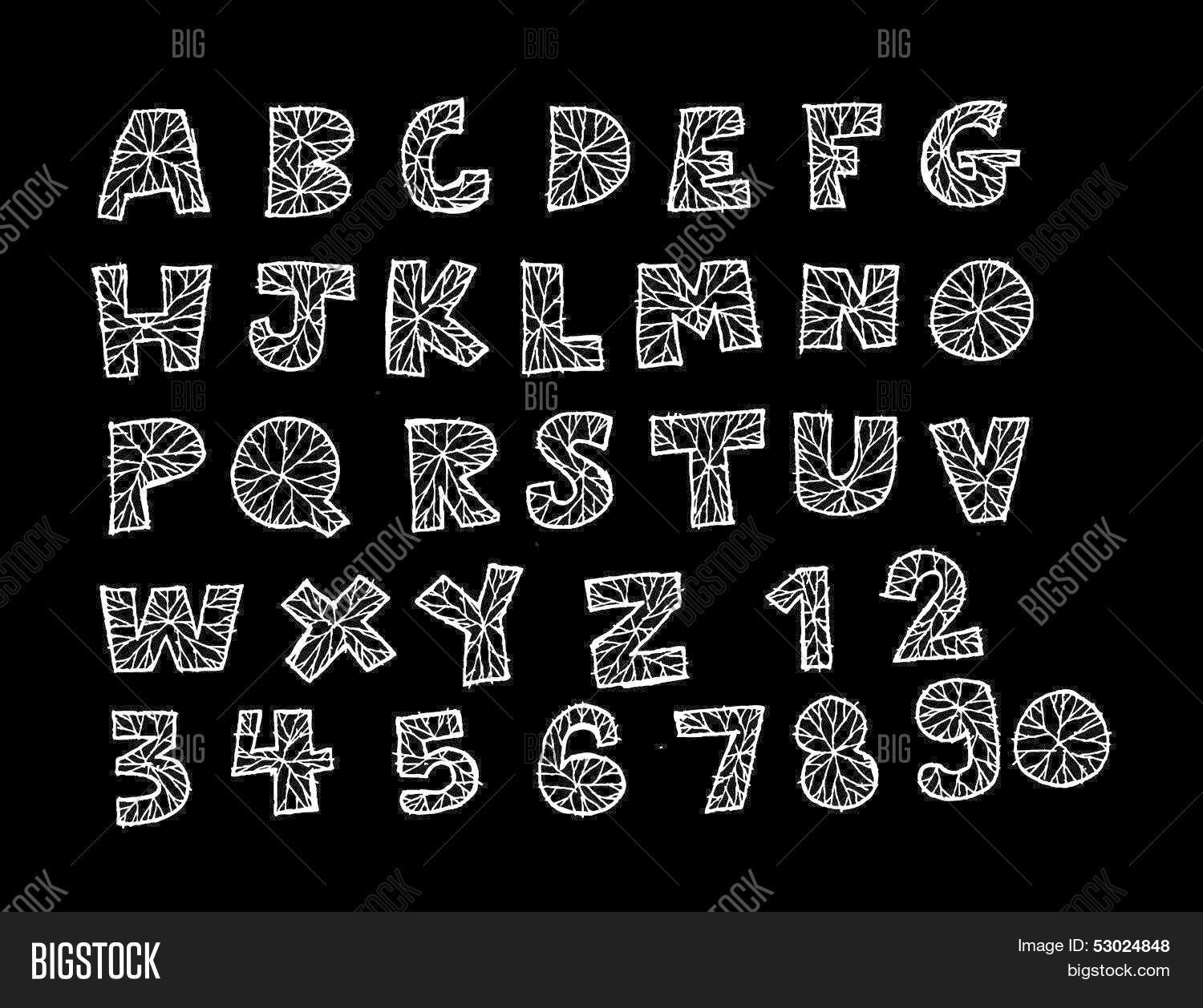 Font Sketch Hand Vector & Photo (Free Trial) | Bigstock
