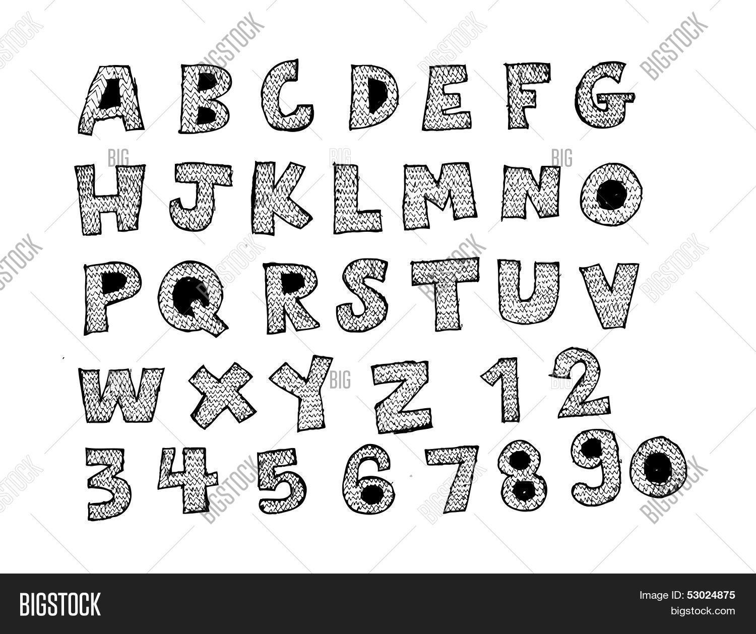 Font Sketch Hand Vector & Photo (Free Trial) | Bigstock