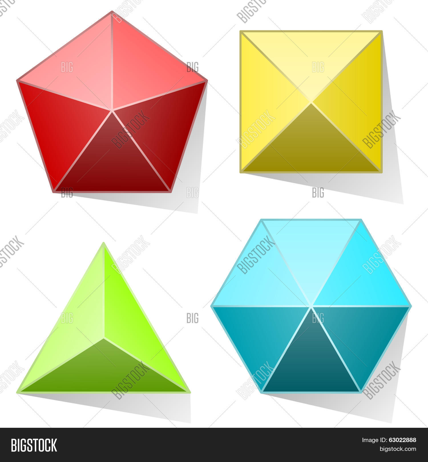 Color Pyramid Set Vector & Photo (Free Trial) | Bigstock