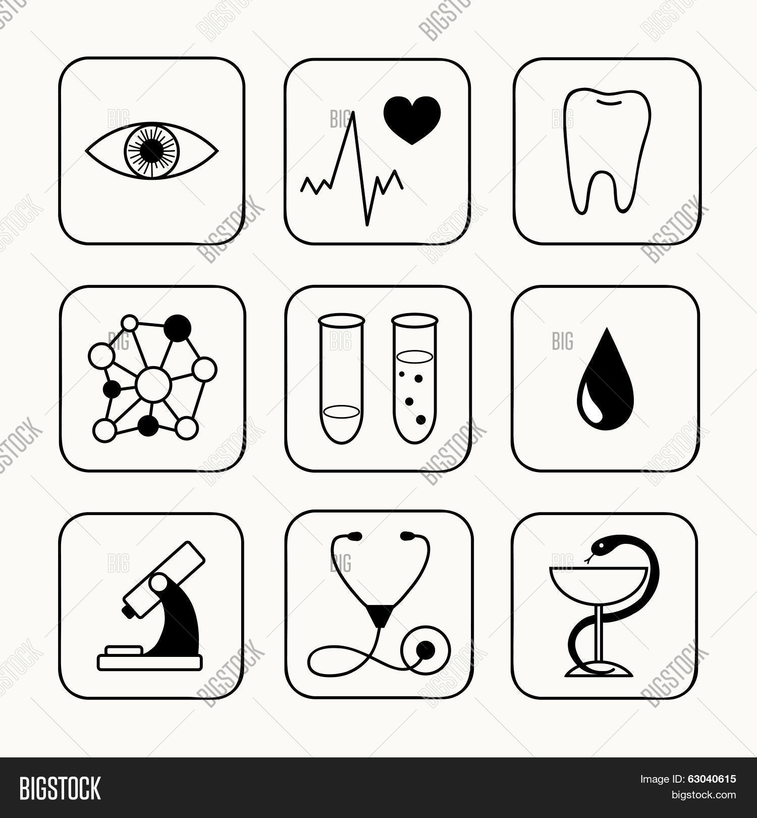 Simple Medical Icons Vector & Photo (Free Trial) | Bigstock