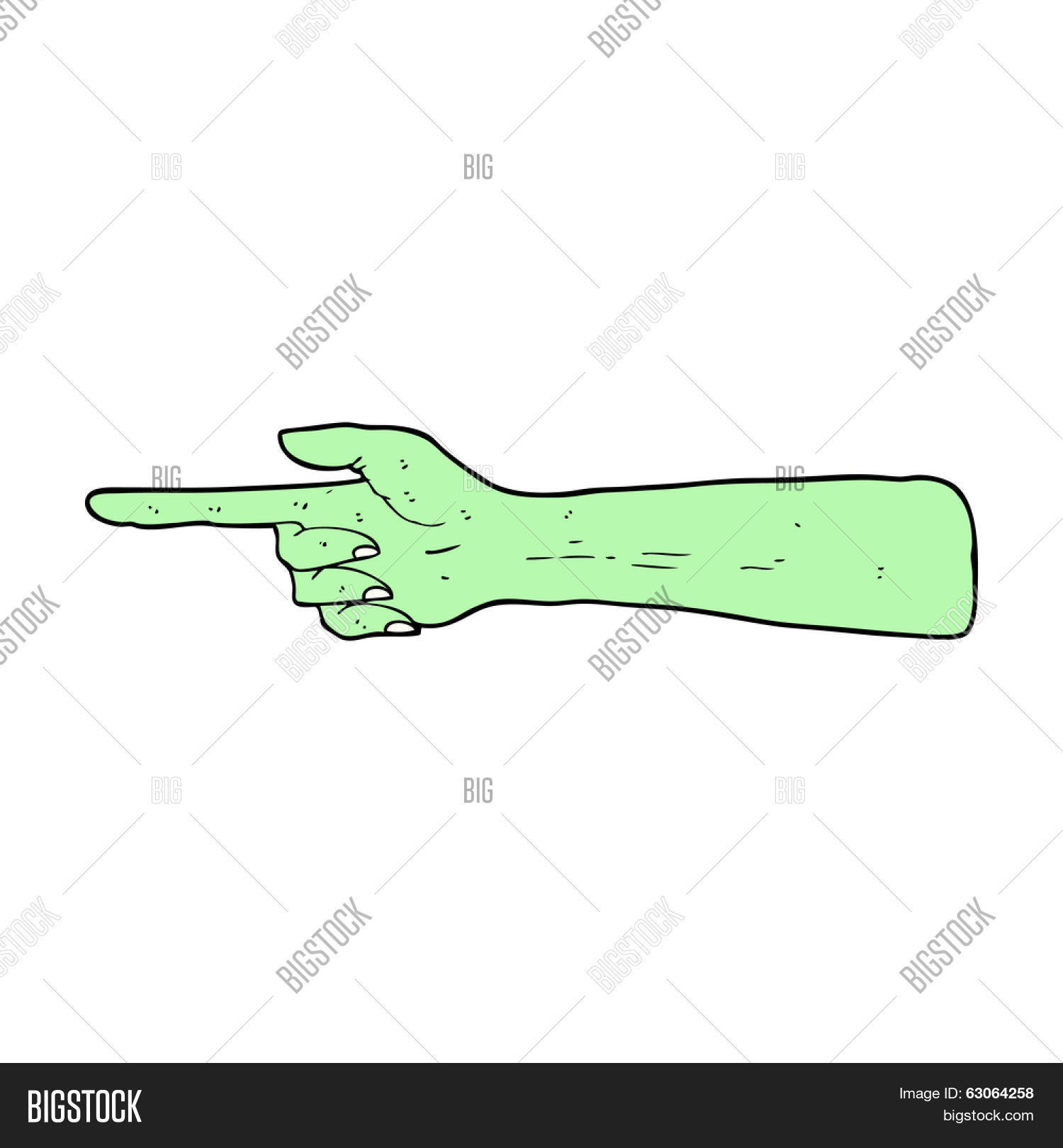 Pointing Zombie Hand Vector & Photo (Free Trial) | Bigstock