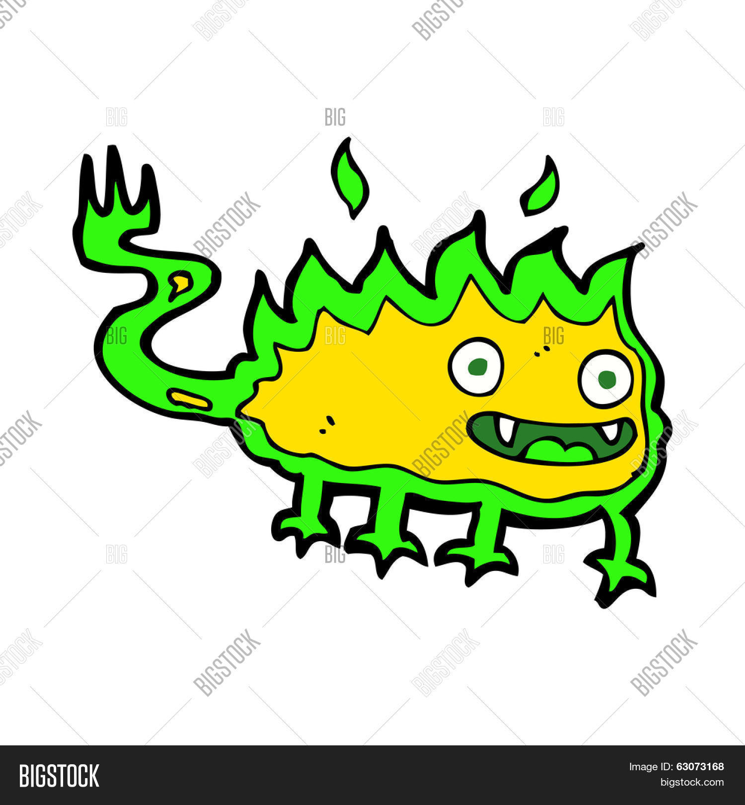 Cartoon Little Fire Vector & Photo (Free Trial) | Bigstock