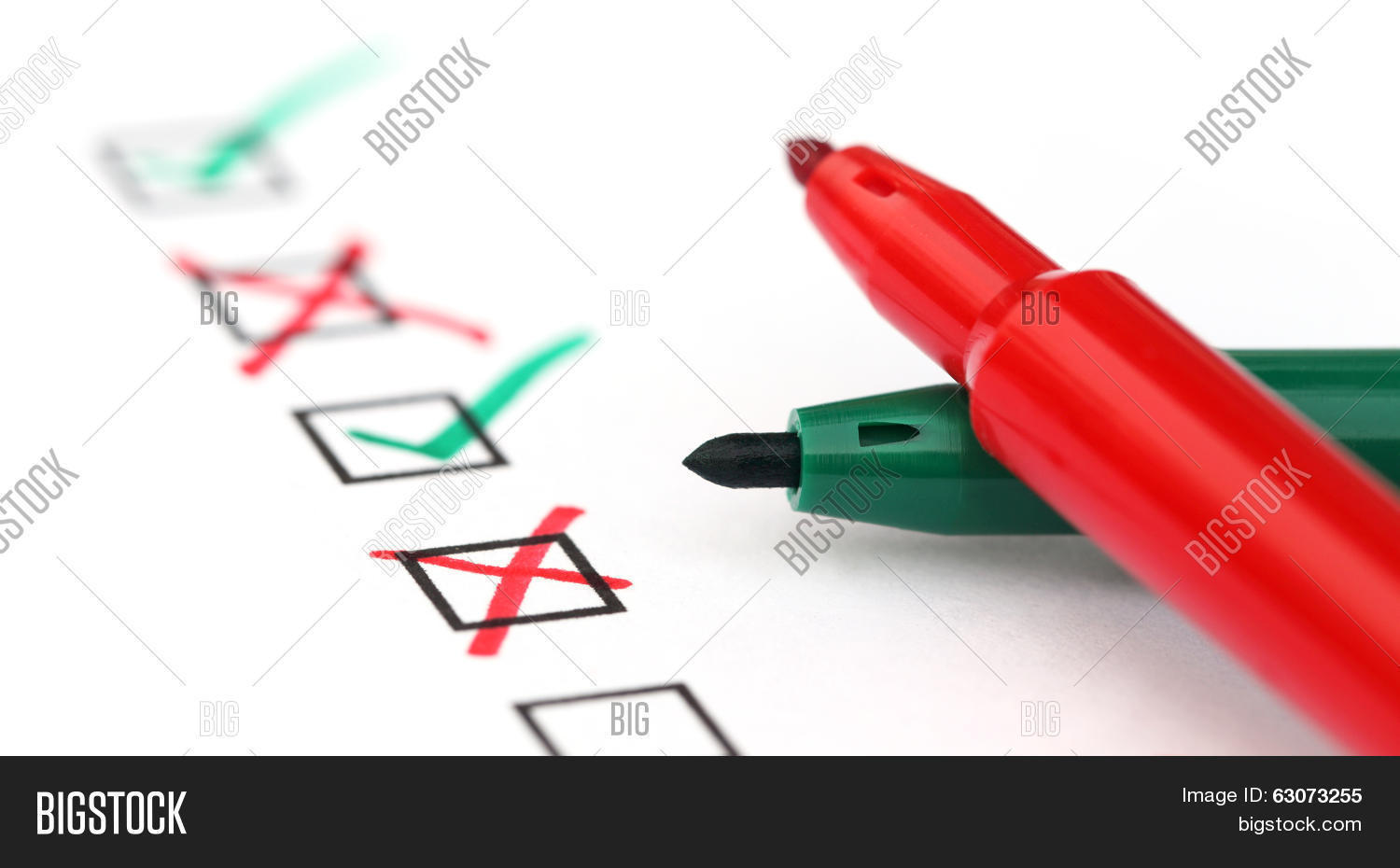 Check List Two Pens Image & Photo (Free Trial) | Bigstock