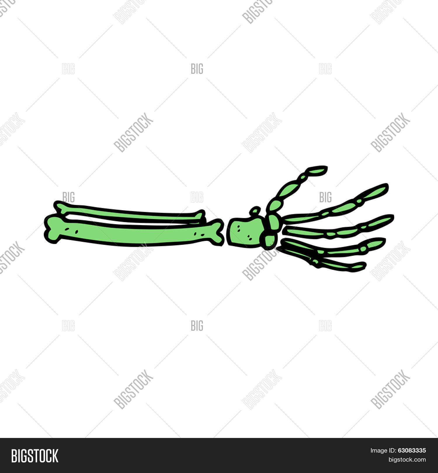 Cartoon Skeleton Hand Vector & Photo (Free Trial) | Bigstock