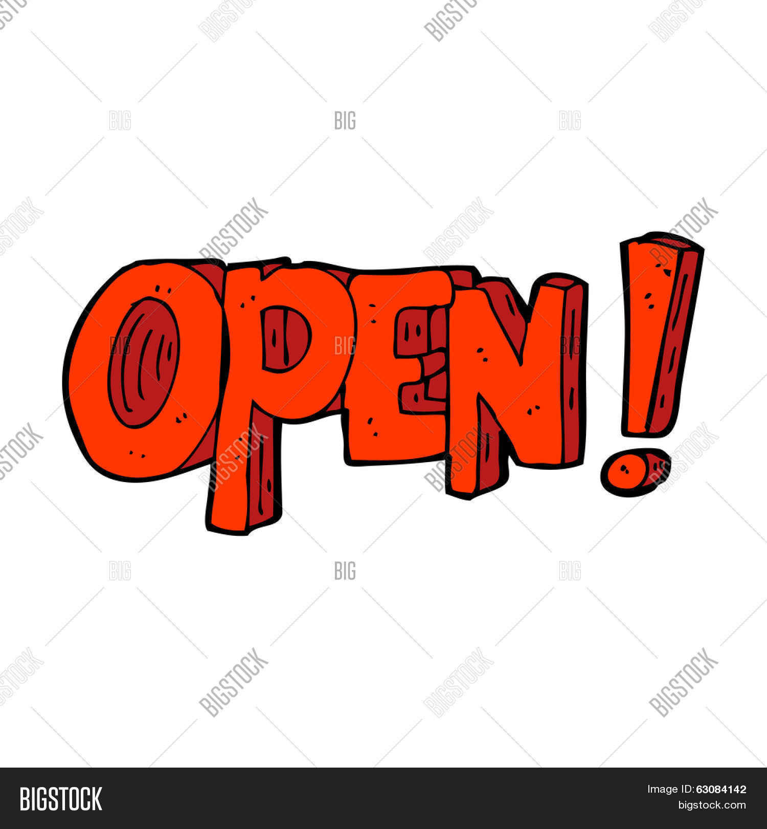 Cartoon Open Symbol Vector & Photo (Free Trial) | Bigstock