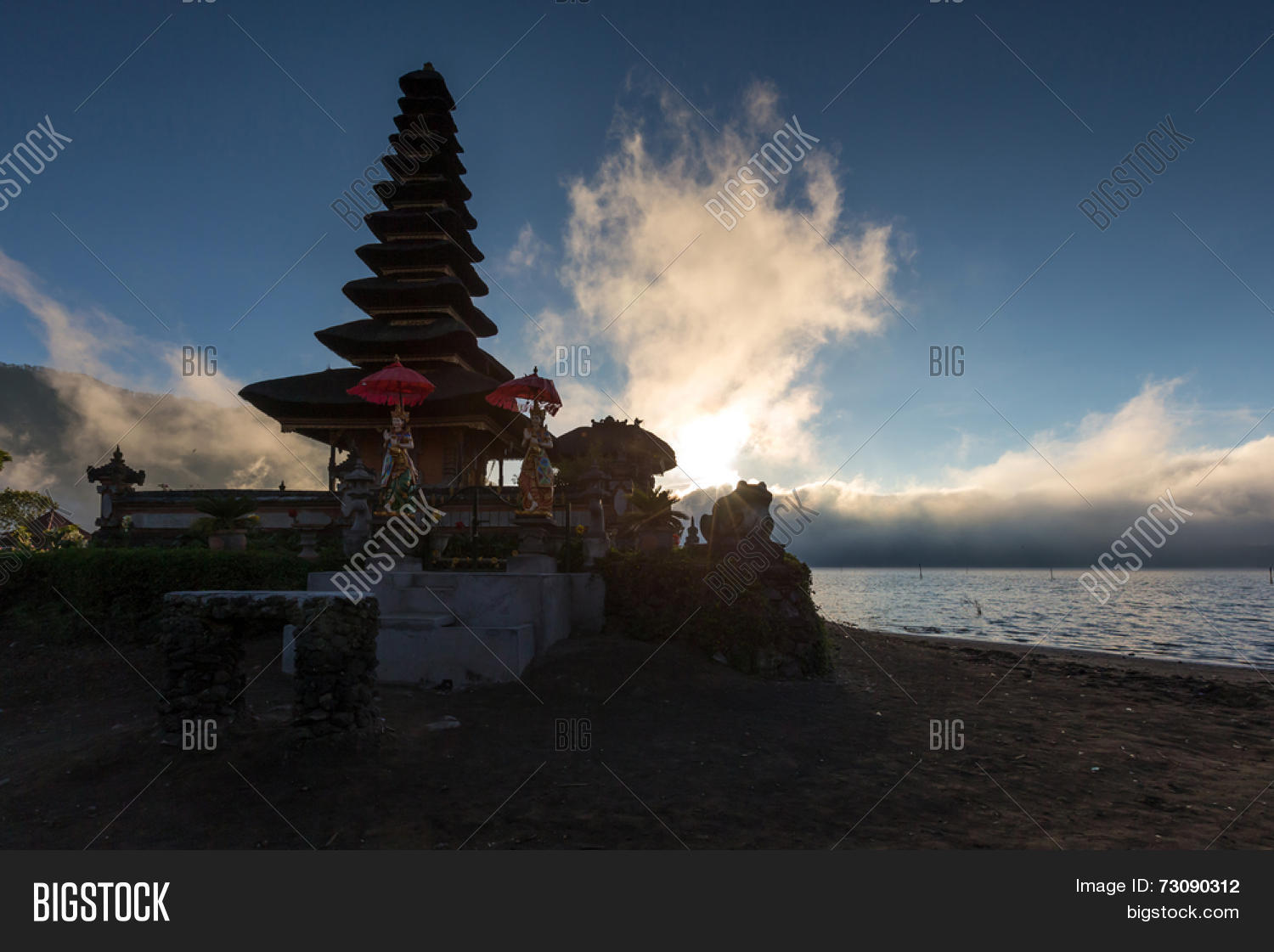Temple On Lake Bratan Image & Photo (Free Trial) | Bigstock