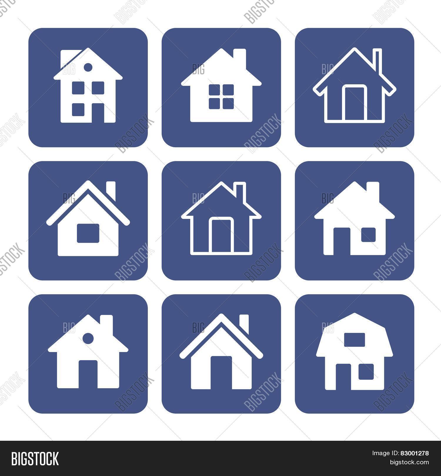 House Icons Set Vector & Photo (Free Trial) | Bigstock