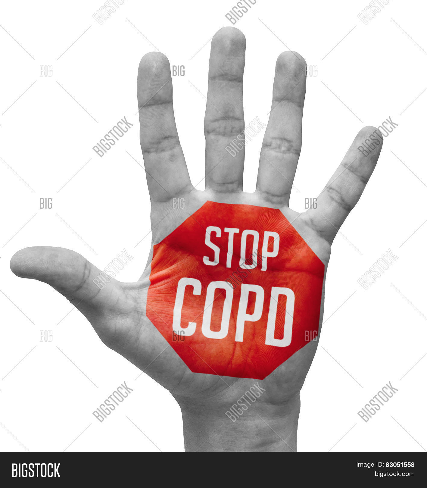 Stop COPD On Open Hand Image & Photo (Free Trial) | Bigstock