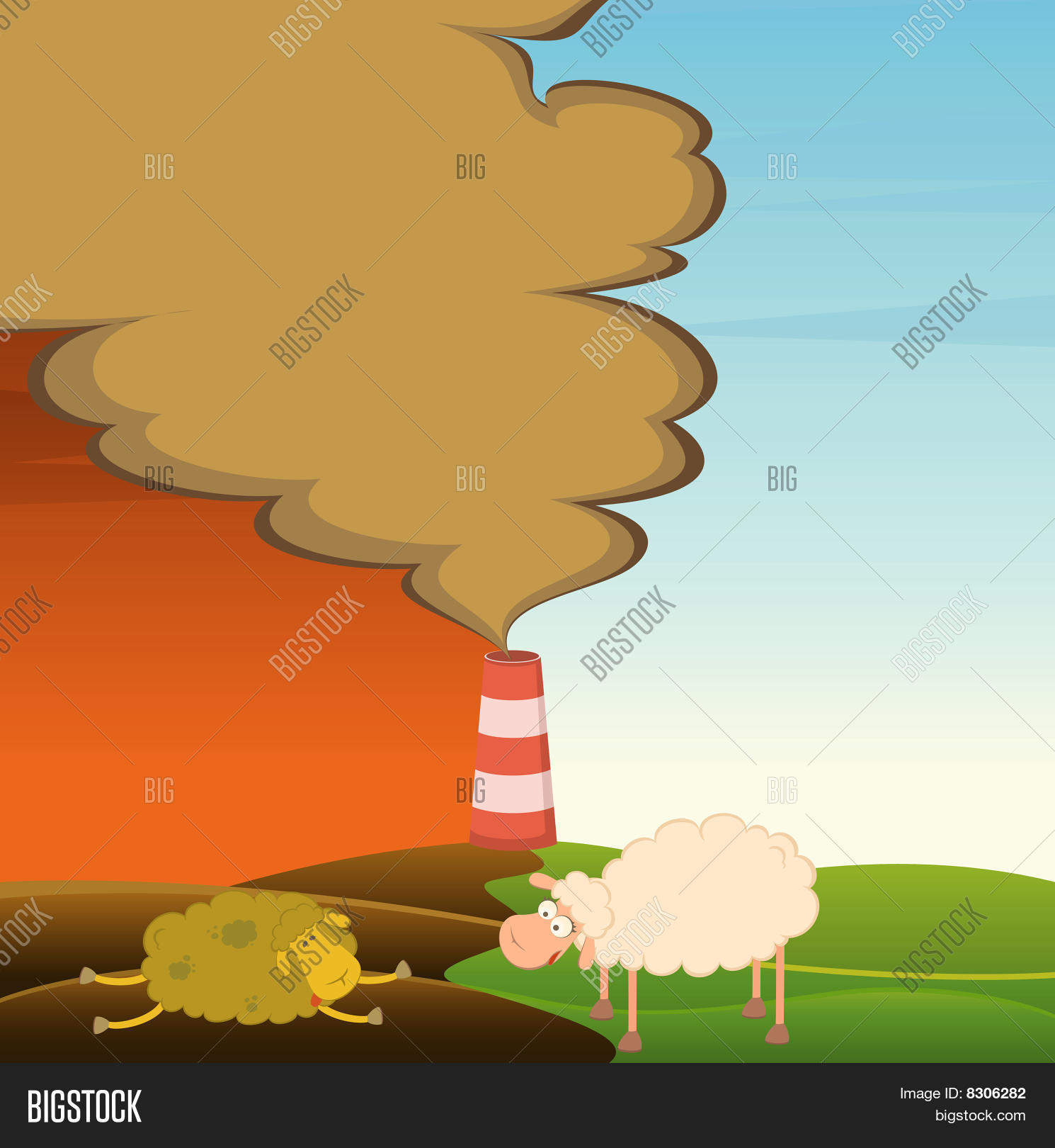 Vector Sick Sheep Vector & Photo (Free Trial) | Bigstock