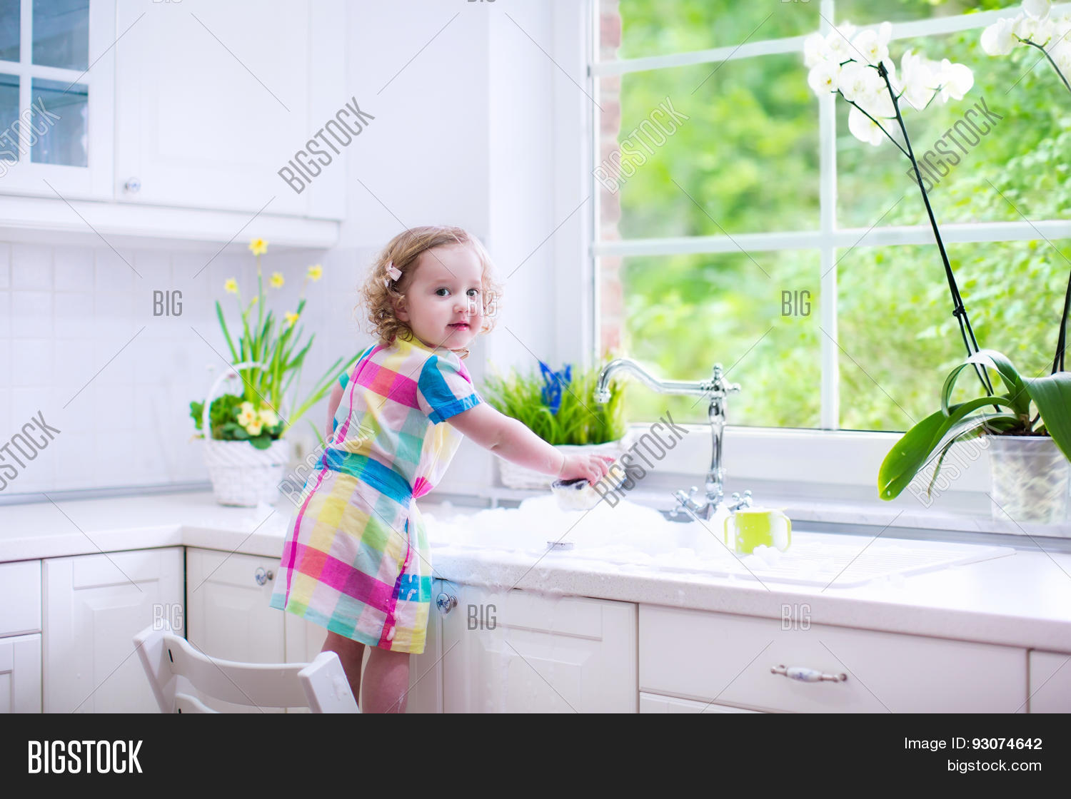 Little Girl Washing Image & Photo (Free Trial) | Bigstock