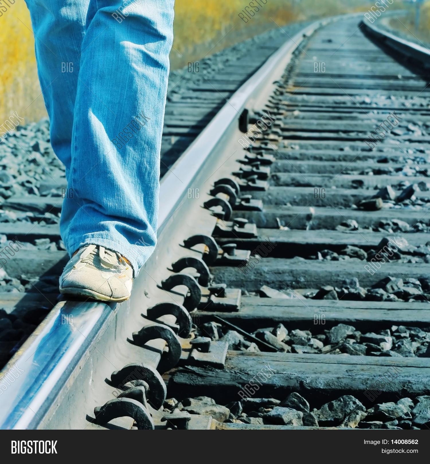 Walking On Railroad Image & Photo (Free Trial) | Bigstock