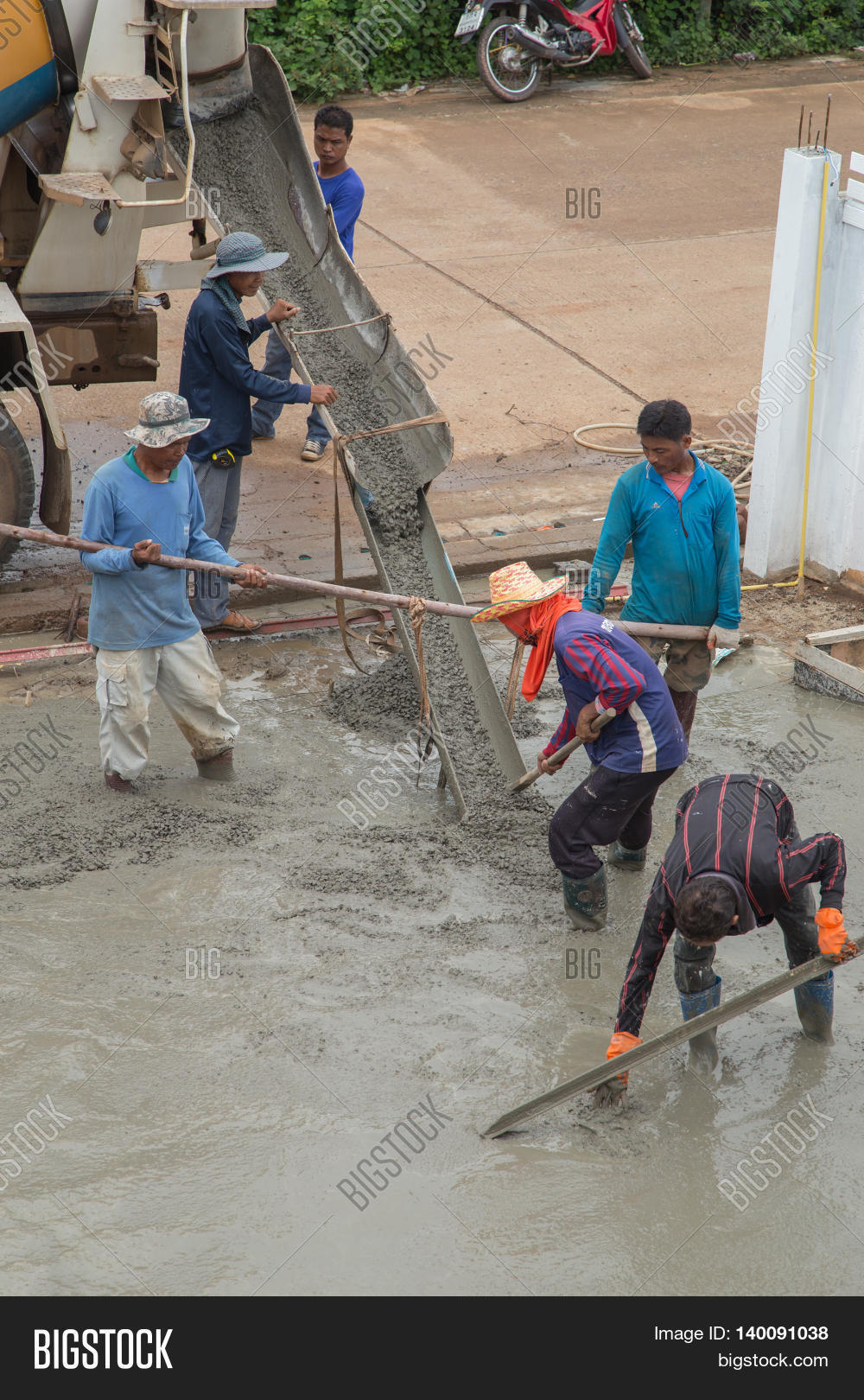 Cement Truck Worker Image & Photo (Free Trial) | Bigstock