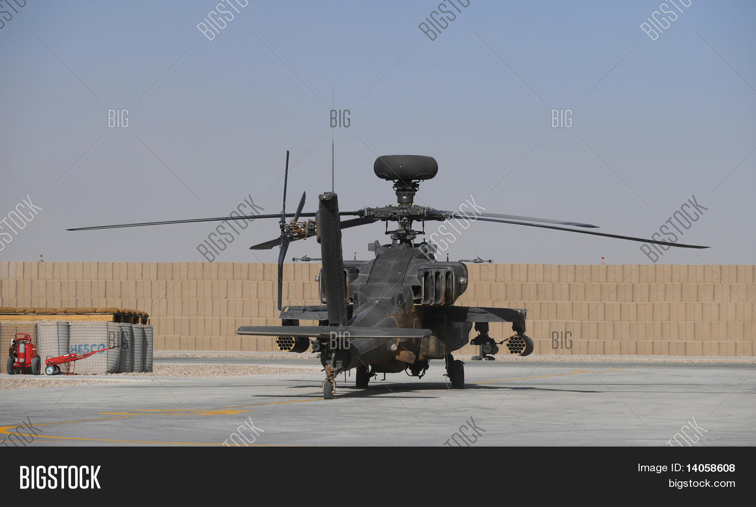 Apache Helicopter Camp Image & Photo (Free Trial) | Bigstock
