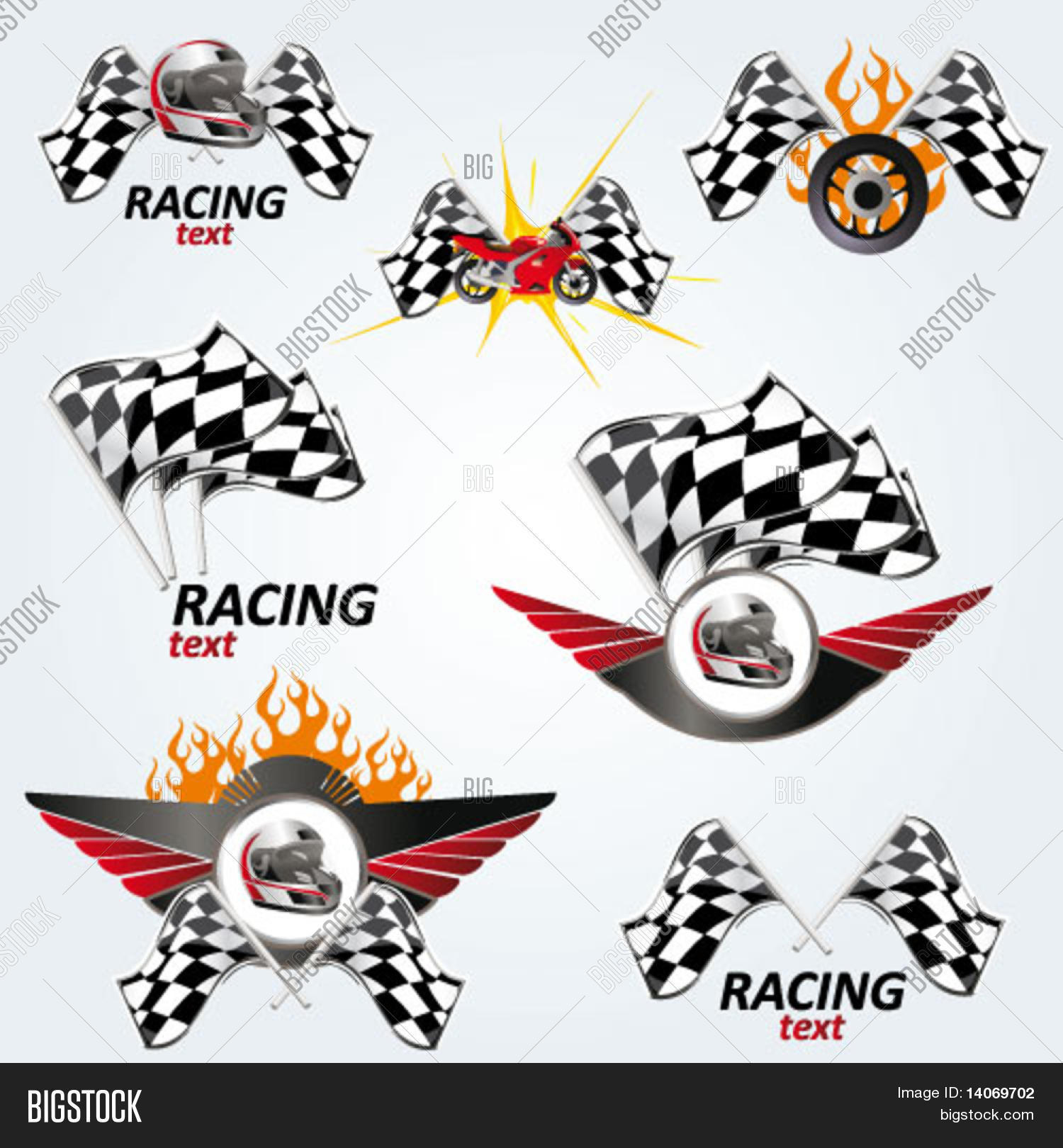 Racing Set - Vector Vector & Photo (Free Trial) | Bigstock