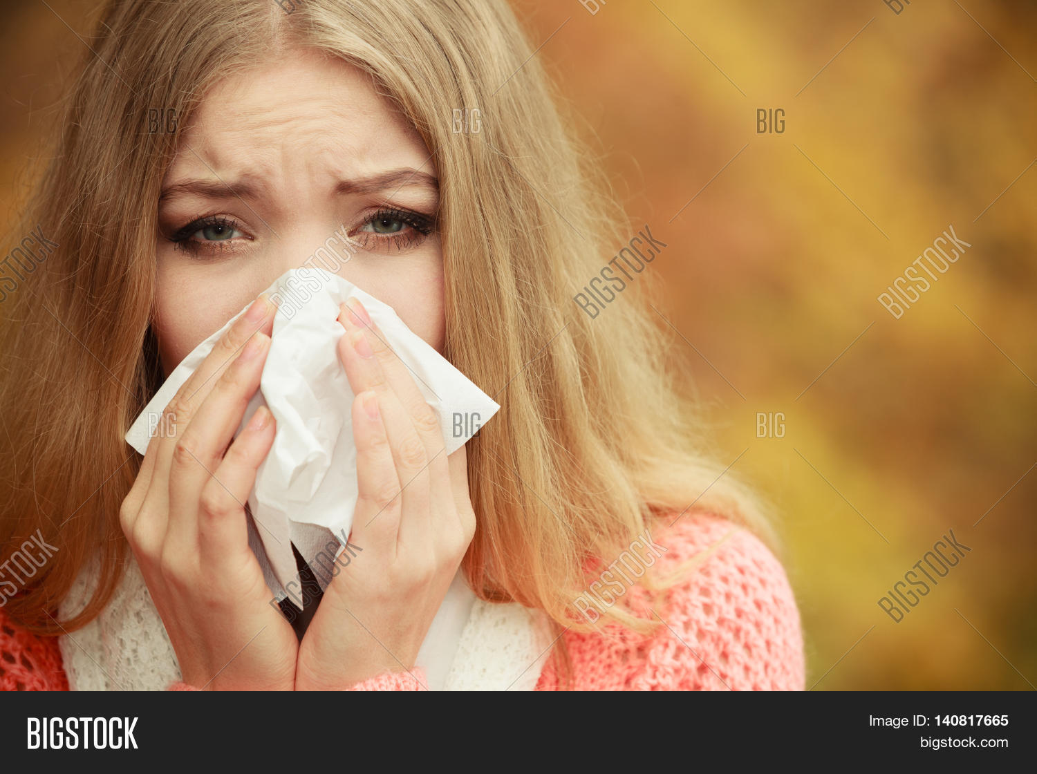 Sick Woman Fall Autumn Image & Photo (Free Trial) | Bigstock