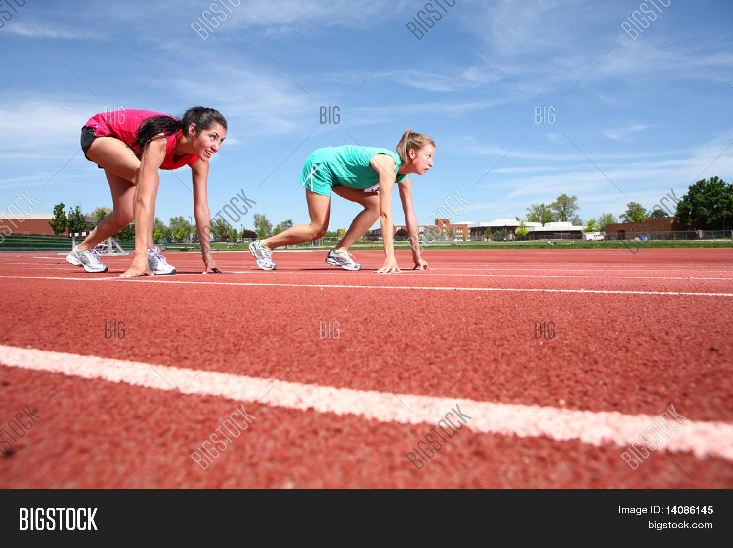 Two Women On Track Image & Photo (Free Trial) | Bigstock