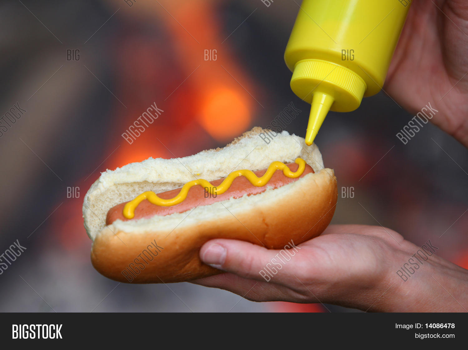 Mustard On Hot Dog Image & Photo (Free Trial) | Bigstock