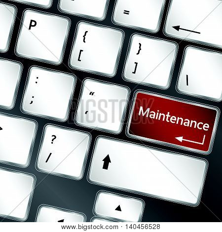 Maintenance Button On Vector & Photo (Free Trial) | Bigstock