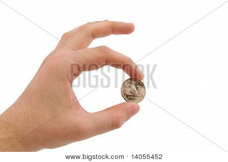 Hand Holding Gold Coin Image & Photo (Free Trial) | Bigstock