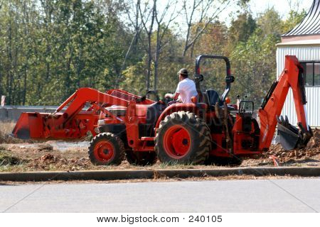 Red Backhoe Image & Photo (Free Trial) | Bigstock