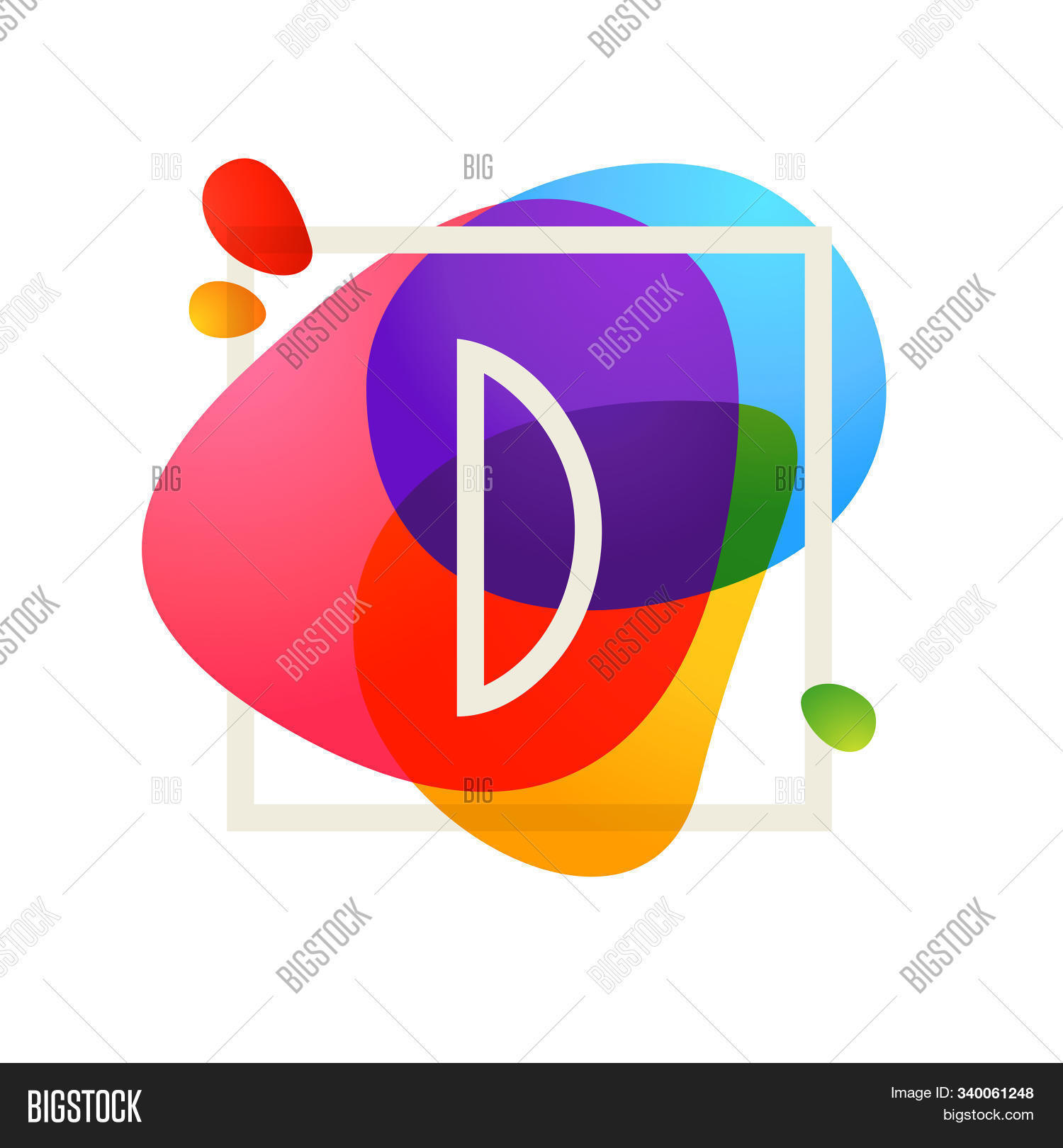 D Letter Logo Square Vector & Photo (Free Trial) | Bigstock