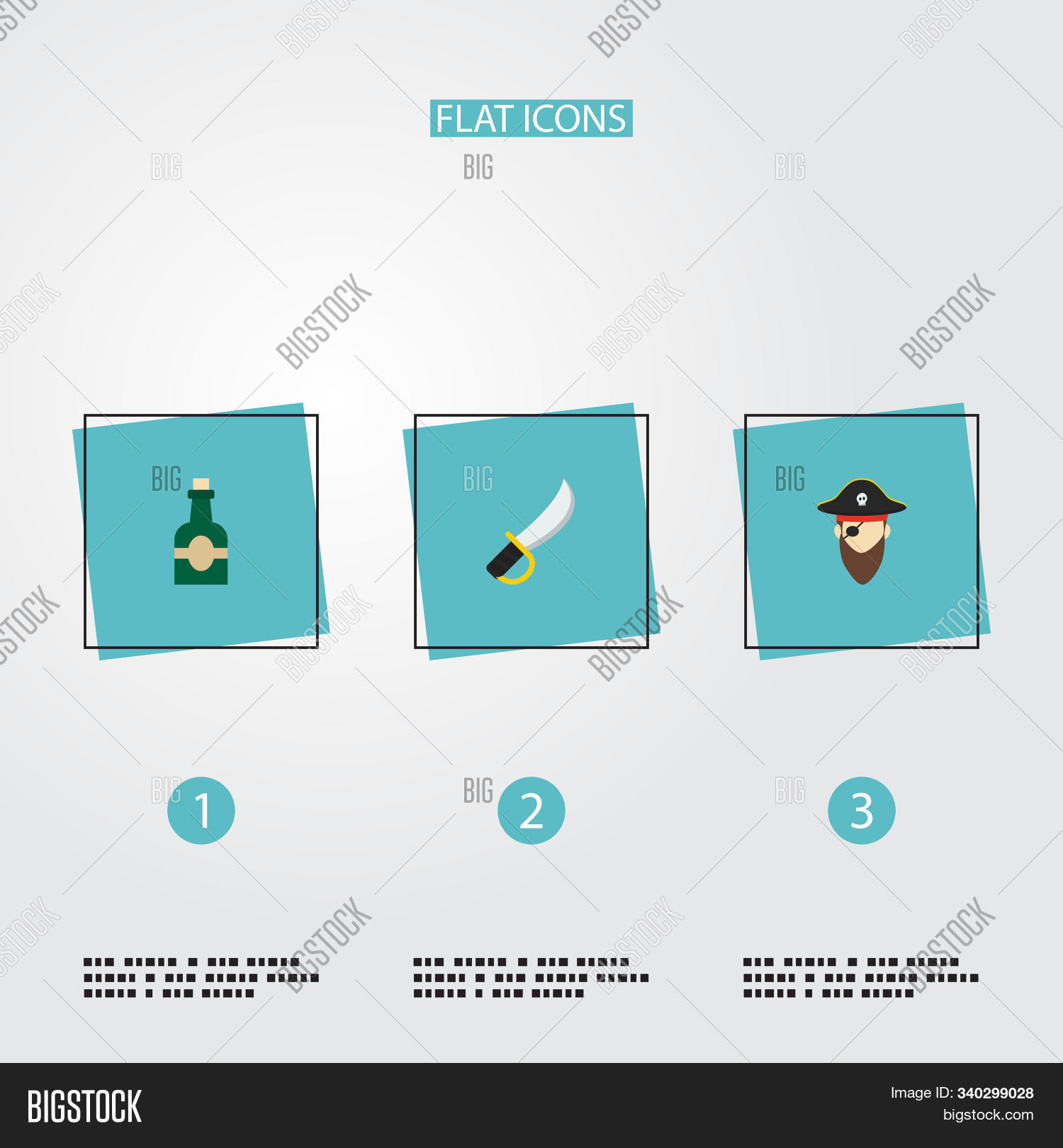 Set Corsair Icons Flat Image & Photo (Free Trial) | Bigstock