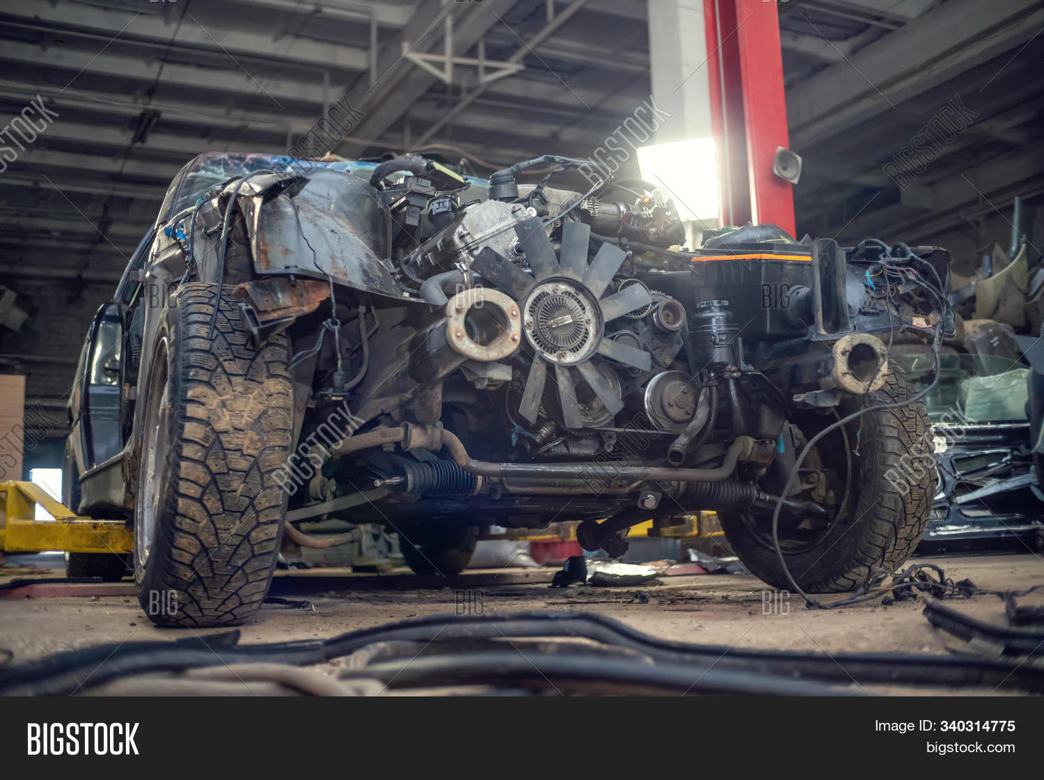 Semi-disassembled Car Image & Photo (Free Trial) | Bigstock