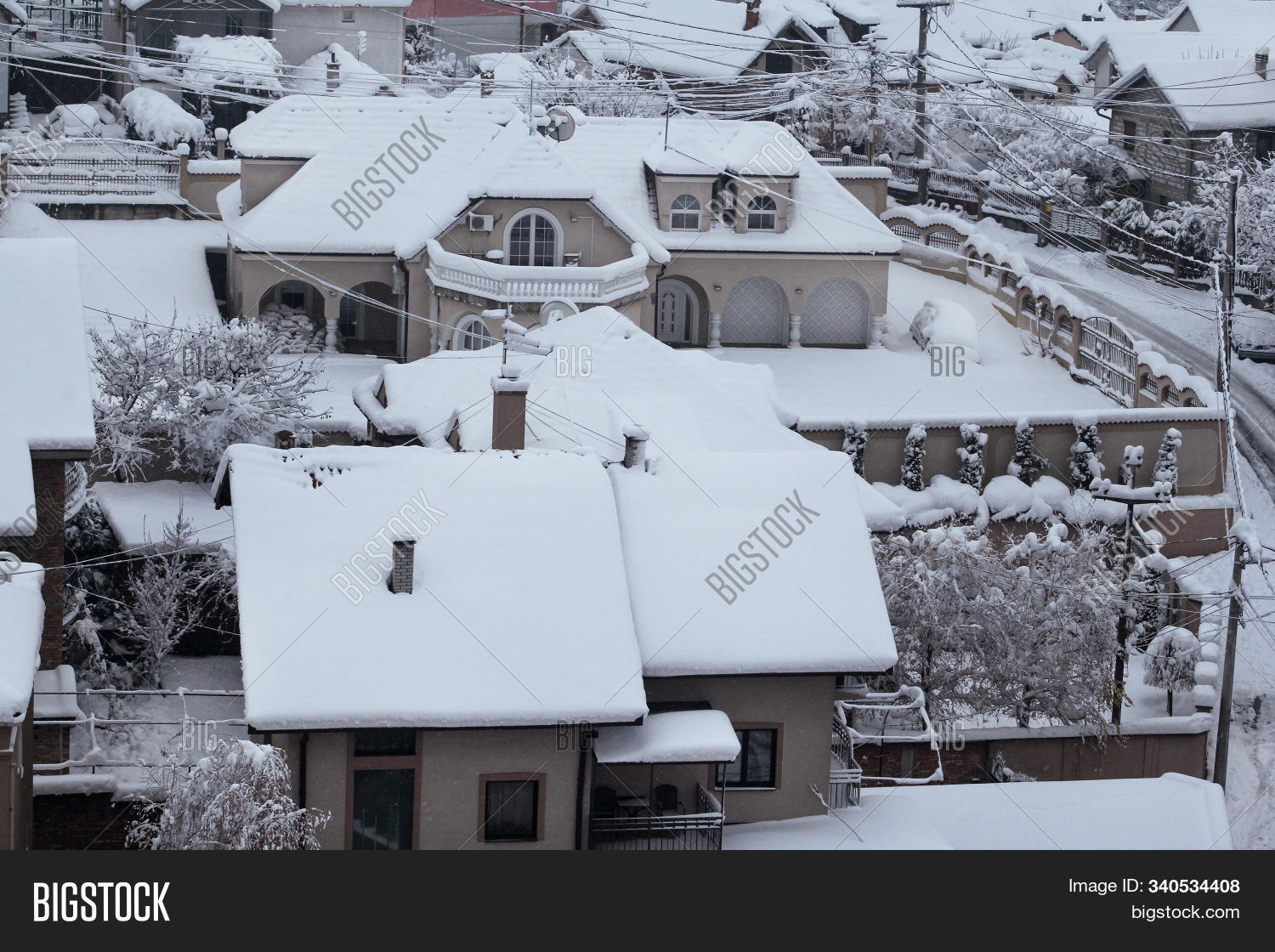 Deep Snow Covering Houses