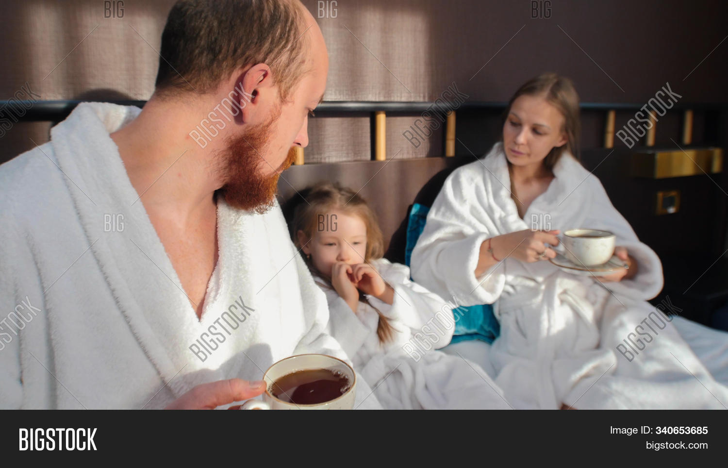 Family White Bathrobes Image & Photo (Free Trial) | Bigstock