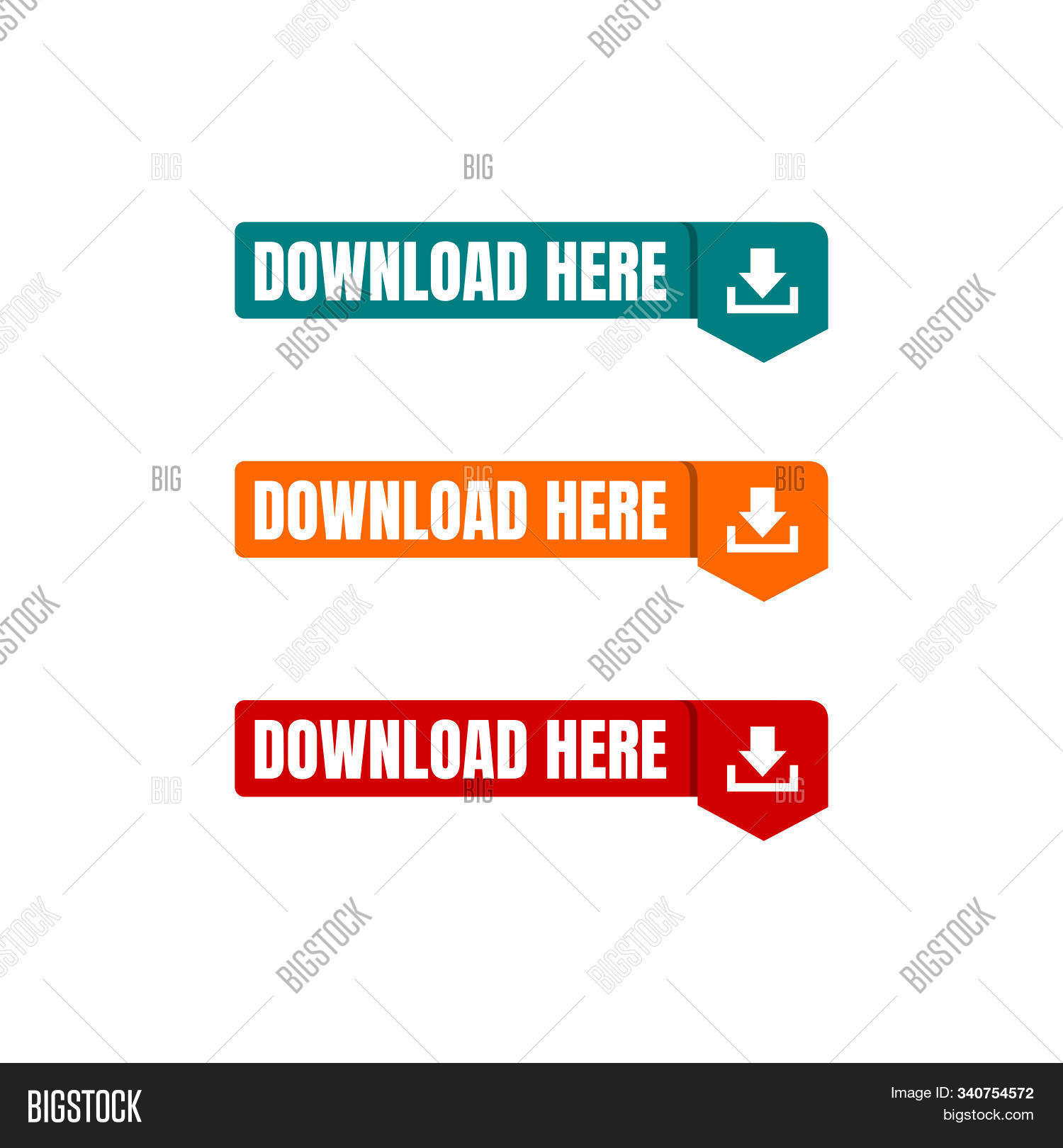 Download Here Button Vector & Photo (Free Trial) | Bigstock